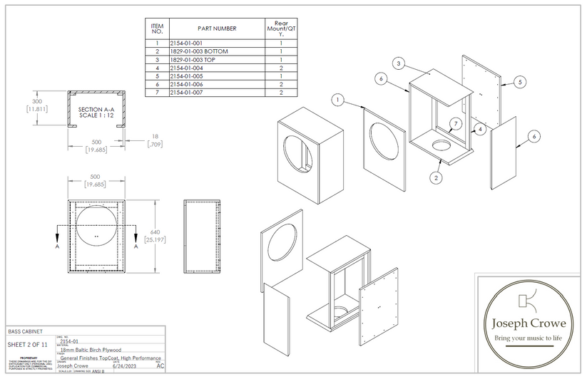 Speaker System No.2154 15" 2-way – Joseph Crowe