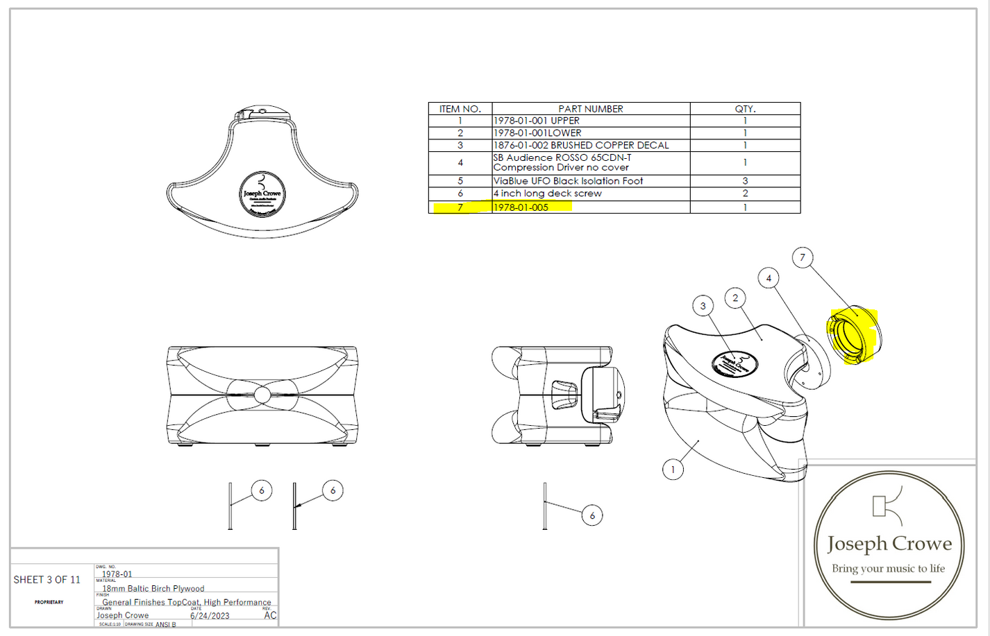 Speaker System No.2154 15" 2-way – Joseph Crowe