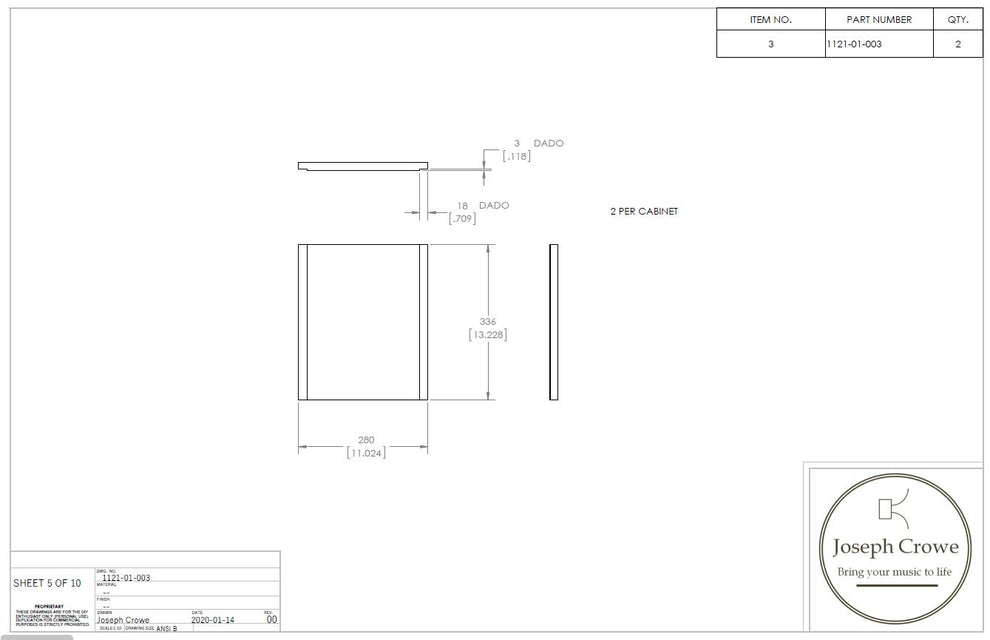 Cabinet Plans for Lii Audio Fast-8 Fullrange Driver – Joseph Crowe
